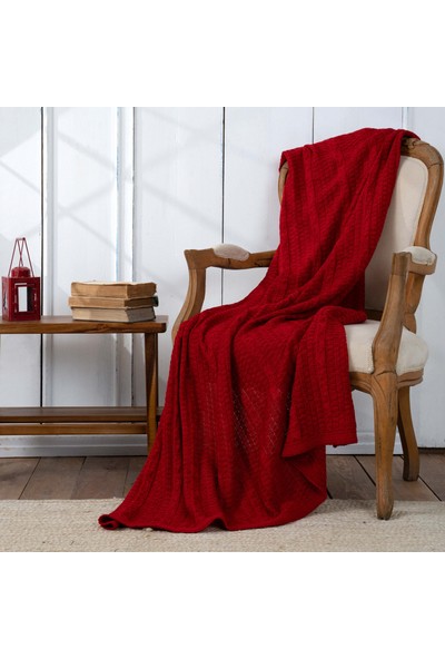 Karaca Home Ema Kırmızı Triko Tv Battaniyesi
