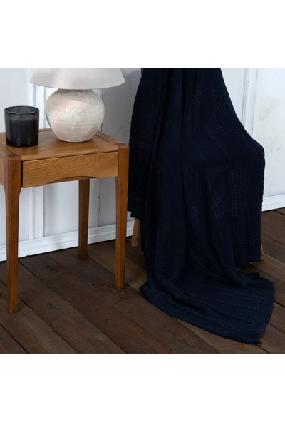 Karaca Home Ema Lacivert Triko Tv Battaniyesi