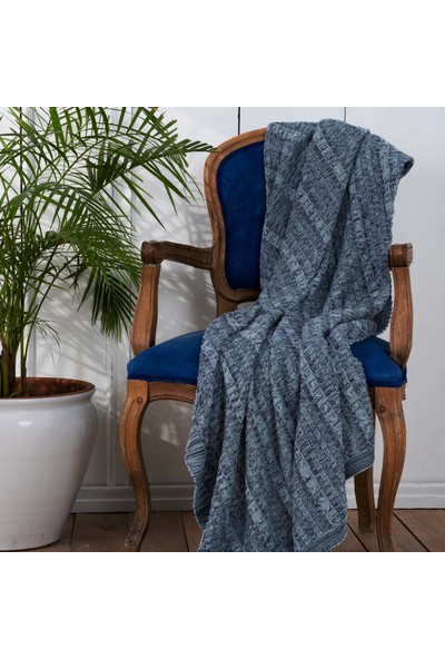 Karaca Home Ema Indigo Triko Tv Battaniyesi
