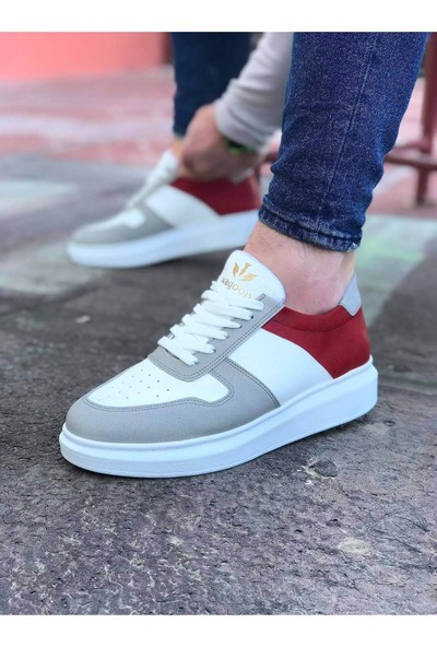 MD35494011 Beyaz Kırmızı Erkek Casual Ayakkabı