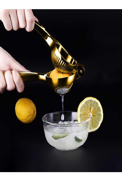 Çağla Homes 23 cm Döküm Limon Portakal Narenciye Sıkacağı Gold Çağla Homes 23 cm Döküm Limon Portakal Narenciye Sıkacağı Gold