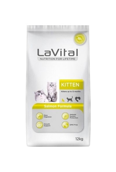 Lavital Kitten Somonlu Yavru Kedi Maması 12 kg