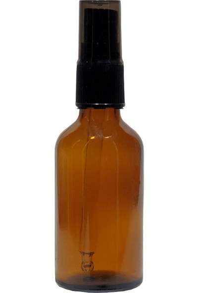 Paradise Amber 50 ml Kapaklı Siyah Sprey Fısfıs Kolonya Dezenfektan Cam Şişe 3 Adet