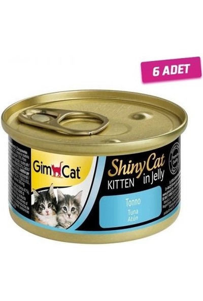 6 Adet - Gimcat Shinycat Yavru Tuna Balıklı 70GR