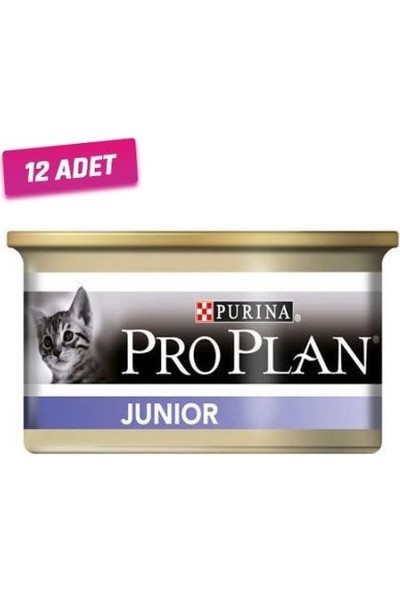 12 Adet - Pro Plan Junior Yavru Konserve 85 gr