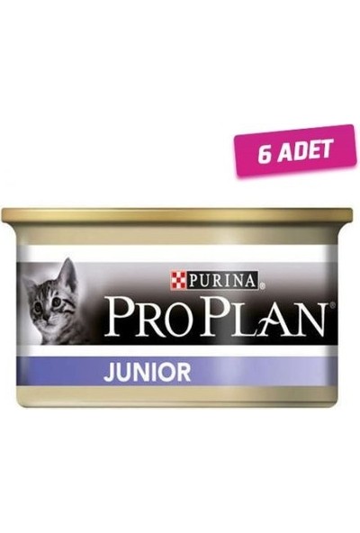 6 Adet - Pro Plan Junior Yavru Konserve 85 gr