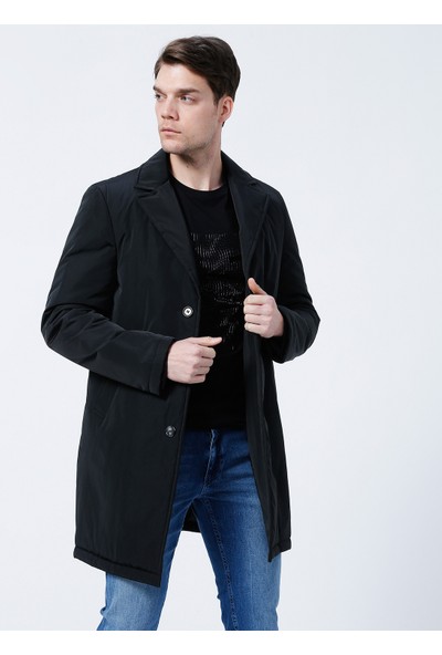 Paltoi Mono Yaka Standart Kalıp Düz Siyah Erkek Kaban - 9394 Paltoi Mono Yaka Standart Kalıp Düz Siyah Erkek Kaban - 9394