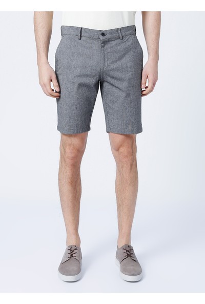 Fabrika Normal Bel Basic Armürlü Siyah Erkek Bermuda Şort - Rusto Fabrika Normal Bel Basic Armürlü Siyah Erkek Bermuda Şort - Rusto