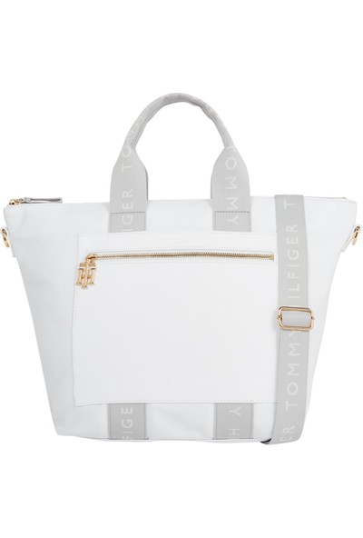 Tommy Hilfiger AW0AW115460K9 Beyaz Kadın Tote Çanta