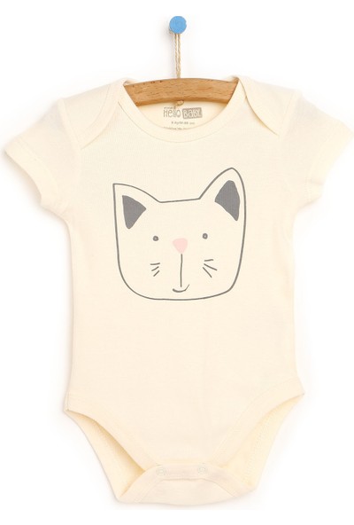 Hello Baby Sevimli Hayvan Suratlı Kısa Kol Body