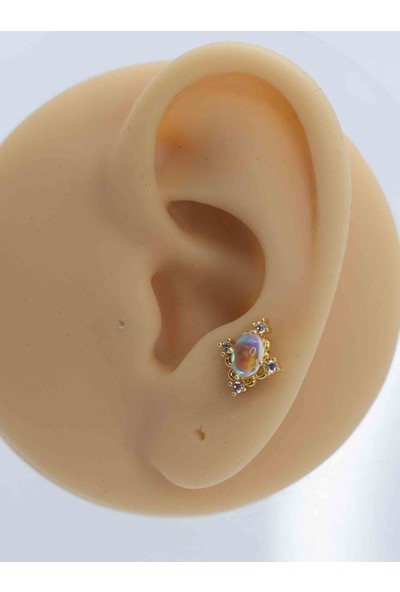 Mucize Taş Paslanmaz Çelik Kulak Piercing Küpe Mucize Taş Paslanmaz Çelik Kulak Piercing Küpe