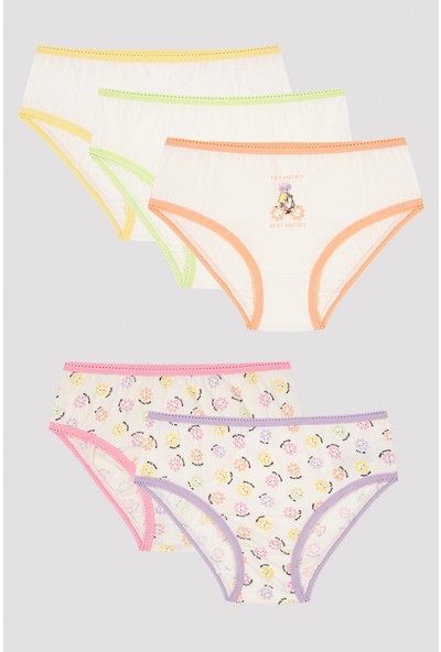 Penti Kız Çocuk Daisycat 5li Pack Slip Külot Penti Kız Çocuk Daisycat 5li Pack Slip Külot