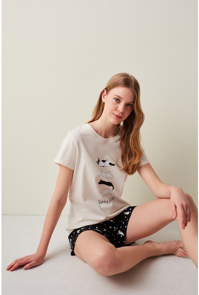 Penti Sunday Exercises Şort Pijama Takımı Penti Sunday Exercises Şort Pijama Takımı