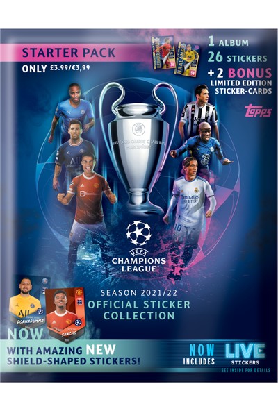 Topps 21/22 Uefa Şampiyonlar Ligi Sticker Albümü Topps 21/22 Uefa Şampiyonlar Ligi Sticker Albümü