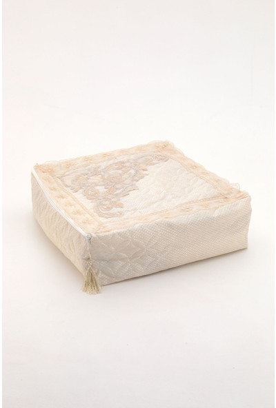 Favora Fransız Güpürlü Fermuarlı Lüx Bohça - Vizon