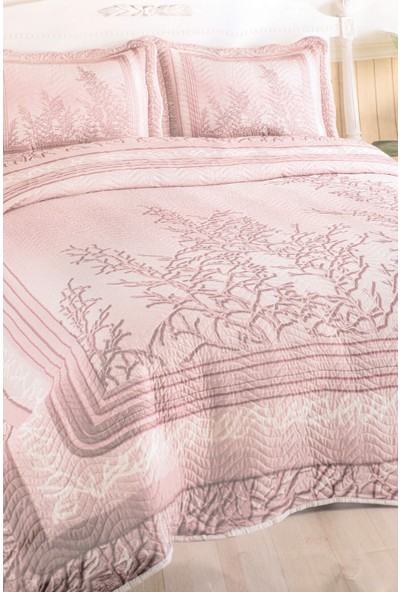 Örtüm Eylül Tek Kişilik Kapitone Yatak Örtüsü Takımı - Pembe