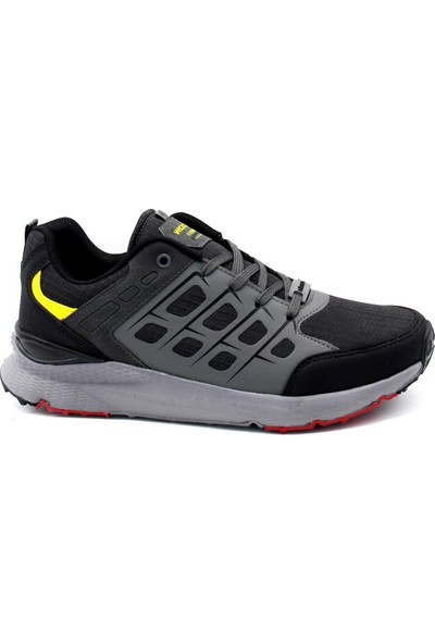 Wickers Erkek Sneaker Spor Ayakkabı Füme Siyah Sarı Rahat Ultra Hafif Taban Wickers Erkek Sneaker Spor Ayakkabı Füme Siyah Sarı Rahat Ultra Hafif Taban