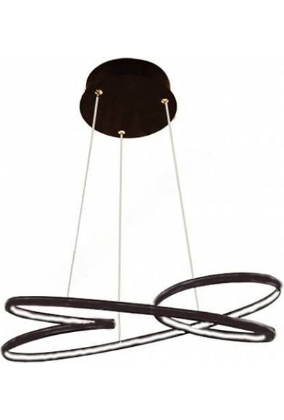 DC80021 54W 6500K (Beyaz Işık) Burgulu Profil Siyah Sarkıt Avize