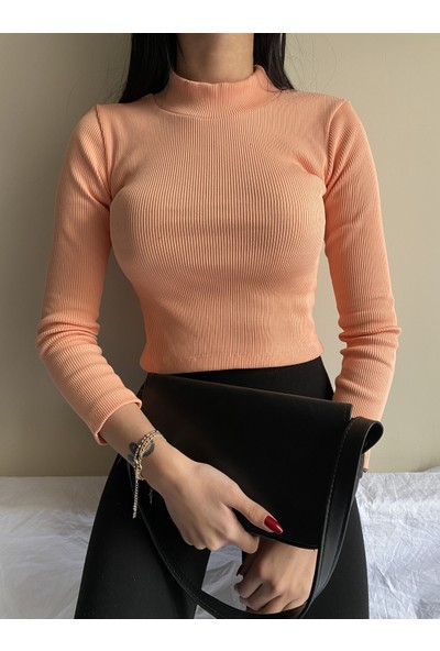 Empire Style Yarım Balıkçı Kaşkorse Crop Bluz Empire Style Yarım Balıkçı Kaşkorse Crop Bluz