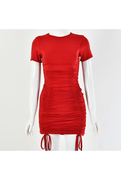 Serendpity Yj Kadın Büzgü Ipli Mini Elbise (Yurt Dışından) Serendpity Yj Kadın Büzgü Ipli Mini Elbise (Yurt Dışından)