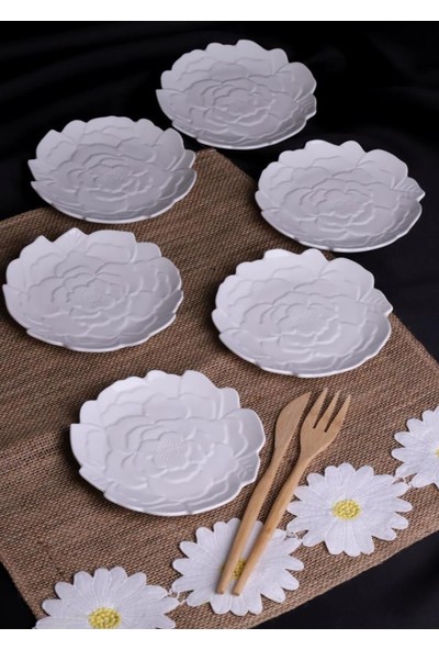 Atabey Home Tohana - 6 Lı Pasta Tabağı Ø20 cm Atabey Home Tohana - 6 Lı Pasta Tabağı Ø20 cm