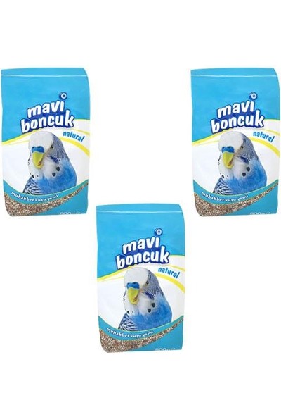 Mavi Boncuk Kabuklu Muhabbet Yemi 500GR x 3 Adet Mavi Boncuk Kabuklu Muhabbet Yemi 500GR x 3 Adet