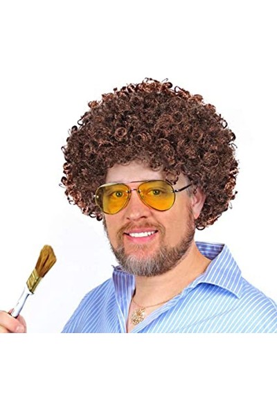 ERPA ToysShop Bob Ross Bonus Peruk Kahverengi Renk 120 gr ERPA ToysShop Bob Ross Bonus Peruk Kahverengi Renk 120 gr