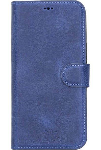 Venito Apple iPhone 13 Pro Max Magic Wallet Lacivert Deri Telefon Kılıfı
