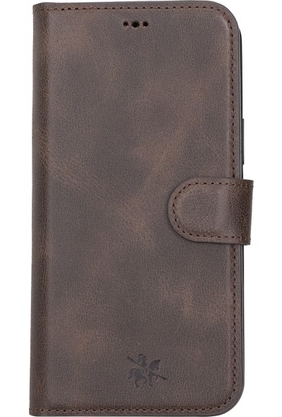 Venito Apple iPhone 13 Pro Max Magic Wallet Koyu Kahverengi Deri Telefon Kılıfı