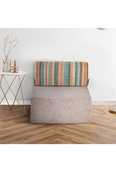 Homedius Magic Buklet Iki Renkli Tek Kişilik Katlanır Yataklı Koltuk