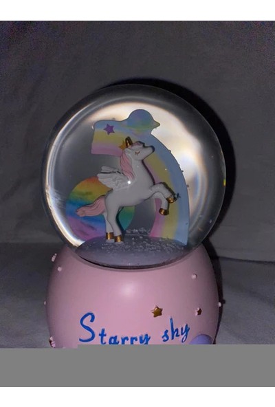 Dolunay Unicorn Işıklı ve Sesli Kar Küresi Dolunay Unicorn Işıklı ve Sesli Kar Küresi