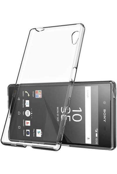 Case 4U Sony Xperia Z5 Kılıf Süper Silikon Arka Kapak Şeffaf