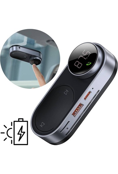 Baseus Solar Güneş Enerjili Araç Kablosuz Mp3 Çalar Fm Transmitte