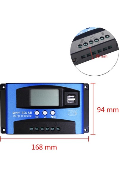 Spysoft 100A Mppt Solar Kontrol Cihazı 12V-24V Solar Akü Şarj Kontrol Cihazı Regülatörü Spysoft 100A Mppt Solar Kontrol Cihazı 12V-24V Solar Akü Şarj Kontrol Cihazı Regülatörü