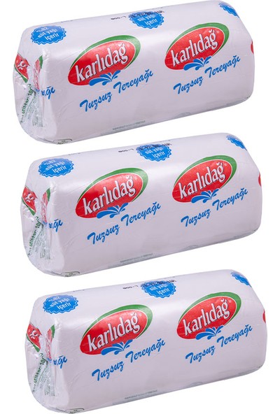 Rulo Tereyağı Tuzsuz 1 kg 3'lü Rulo Tereyağı Tuzsuz 1 kg 3'lü