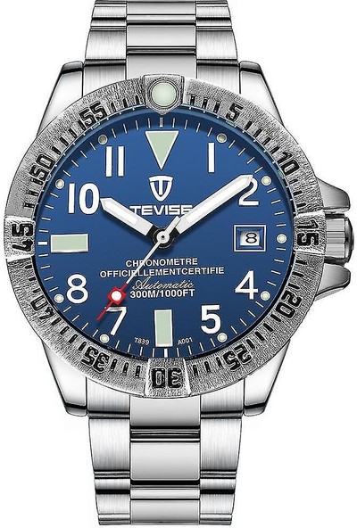 Lbq-Erkek Su Geçirmez Mekanik Spor Saati (Siyah ve Gümüş)