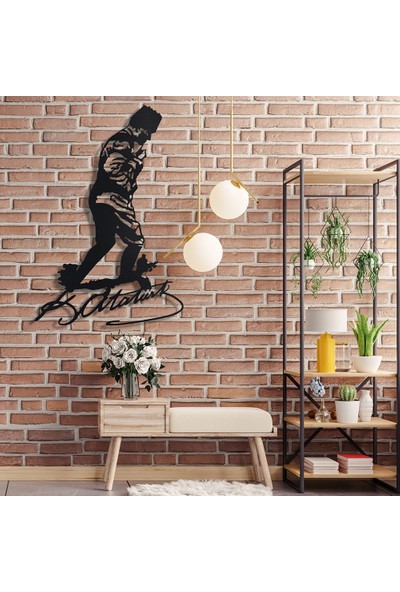 Ferre Monte Atatürk Kocatepe'de Metal Duvar Tablosu - 40X69, Siyah