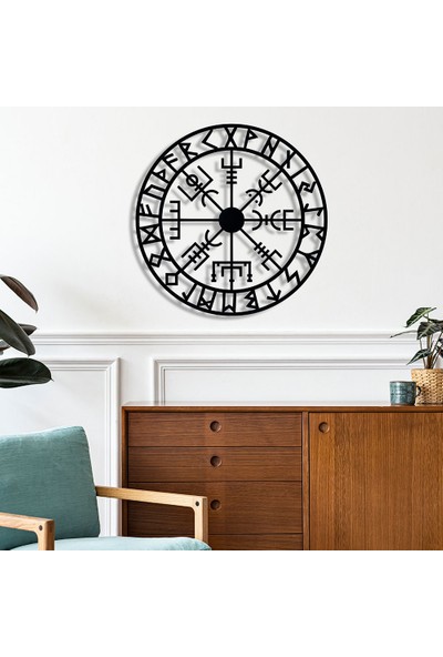 Ferre Monte Vegvesir Hitit Metal Duvar Tablosu - 49X49, Siyah Ferre Monte Vegvesir Hitit Metal Duvar Tablosu - 49X49, Siyah