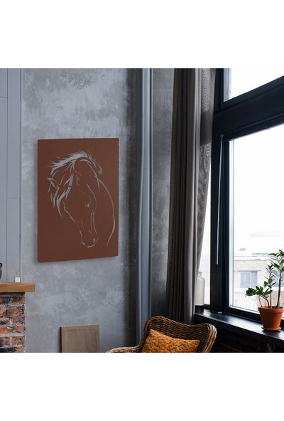 Ferre Monte At Metal Duvar Tablosu - 32X49, Bakır