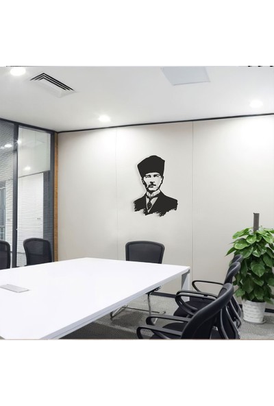 Ferre Monte Mustafa Kemal Atatürk Metal Duvar Tablosu - 35X49, Siyah Ferre Monte Mustafa Kemal Atatürk Metal Duvar Tablosu - 35X49, Siyah