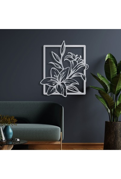 Ferre Monte Zambak Metal Duvar Tablosu - 85X99, Beyaz