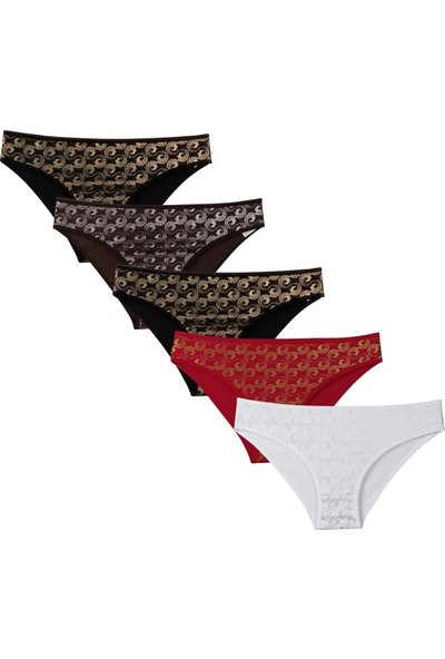 Nicoletta Kırmızı Kadın Külot 5'li Paket