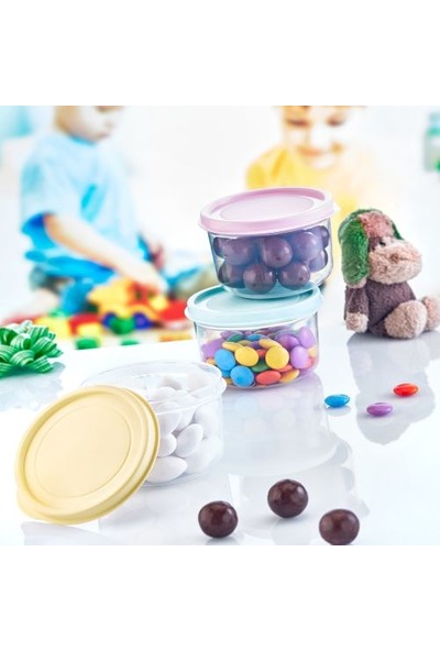 Xnews Mini Yuvarlak Saklama Kabı 3 Lü 175 Ml.- Xnews Mini Yuvarlak Saklama Kabı 3 Lü 175 Ml.-