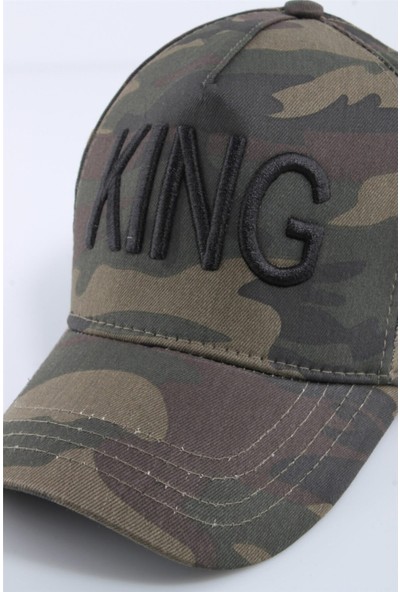 And Gift Andgift King Nakışlı Kamuflaj Unisex Şapka And Gift Andgift King Nakışlı Kamuflaj Unisex Şapka