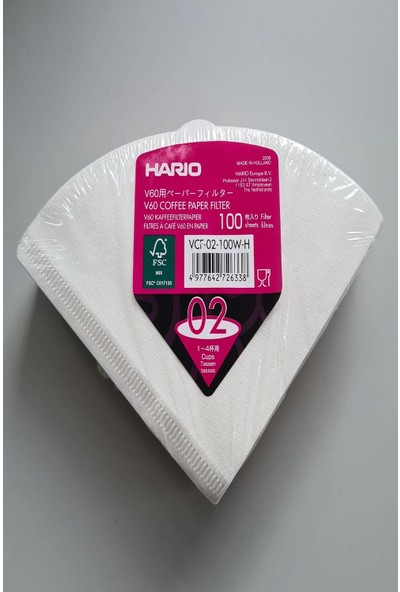 Hario V60 No:2 Filtre Kağıt 100 Adet