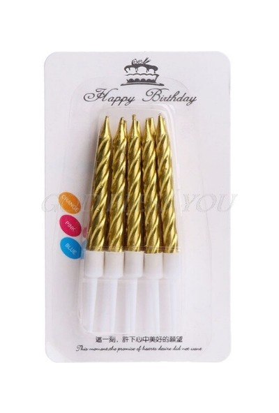 Gold Renk Pasta Mumu 10 Adet