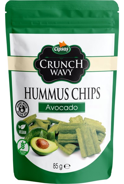 Cipsaş Crunch Wavy Avokado Aromalı Vegan Glütensiz Fırınlanmış Nohut Cipsi (Hummus Chips) Cipsaş Crunch Wavy Avokado Aromalı Vegan Glütensiz Fırınlanmış Nohut Cipsi (Hummus Chips)