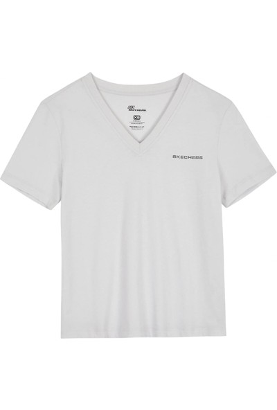Skechers S212399 W New Basics V Neck Kadın T-Shirt Skechers S212399 W New Basics V Neck Kadın T-Shirt