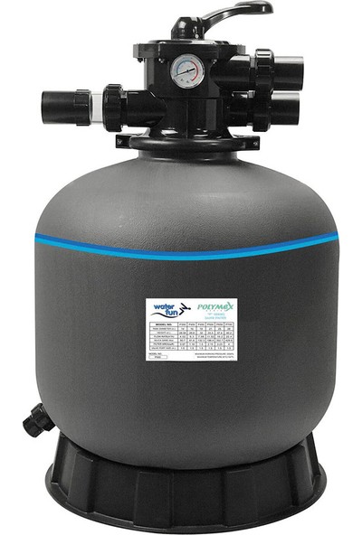 Water Fun Polymex Havuz Kum Filtresi Vanalı 350 mm Üstten