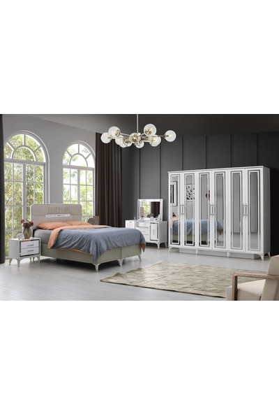 Güney Mobilya Komple Mdf Asaf Yatak Odası Takımı Ücretsiz Montaj